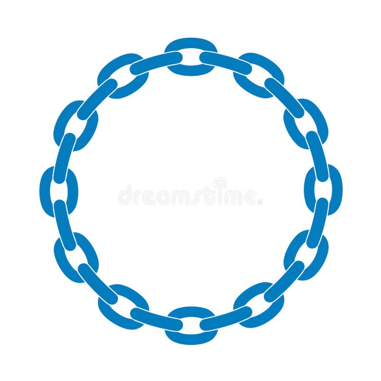 Chain circle clipart stock vector. Illustration of closed - 368720078