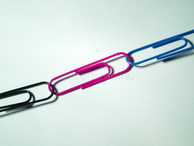 Paperclip Chain stock image. Image of education, connect - 121365751