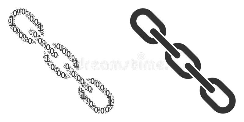 Chain Composition of Binary Digits Stock Vector - Illustration of integrity, constraints: 119586343