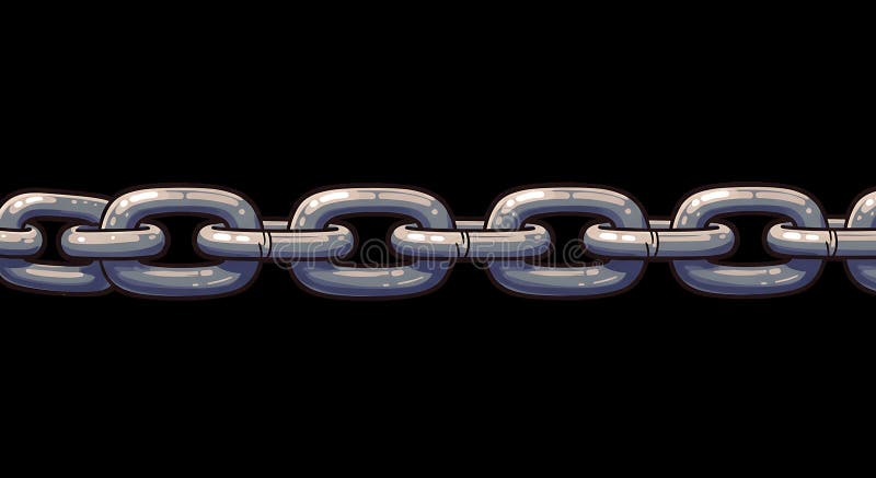 A Chain Comprised of Interlinked, Metallic Loops with a Shiny Gray ...