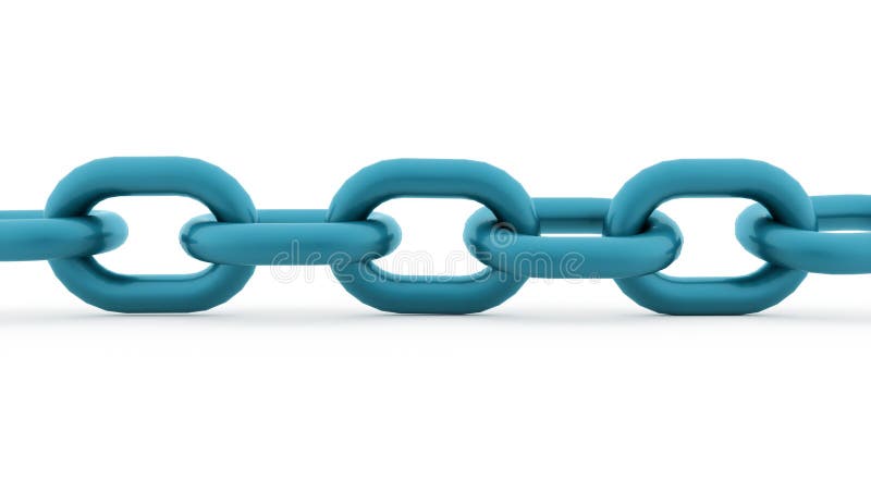 Chain Concept Rendered on White Background Stock Illustration ...