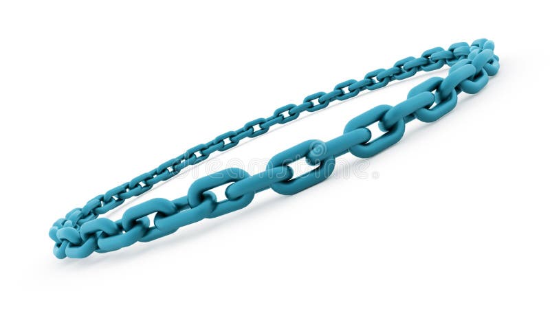 Chain Concept Rendered on White Background Stock Illustration ...