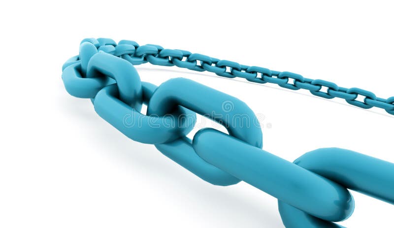 Chain Concept Rendered on White Background Stock Illustration ...