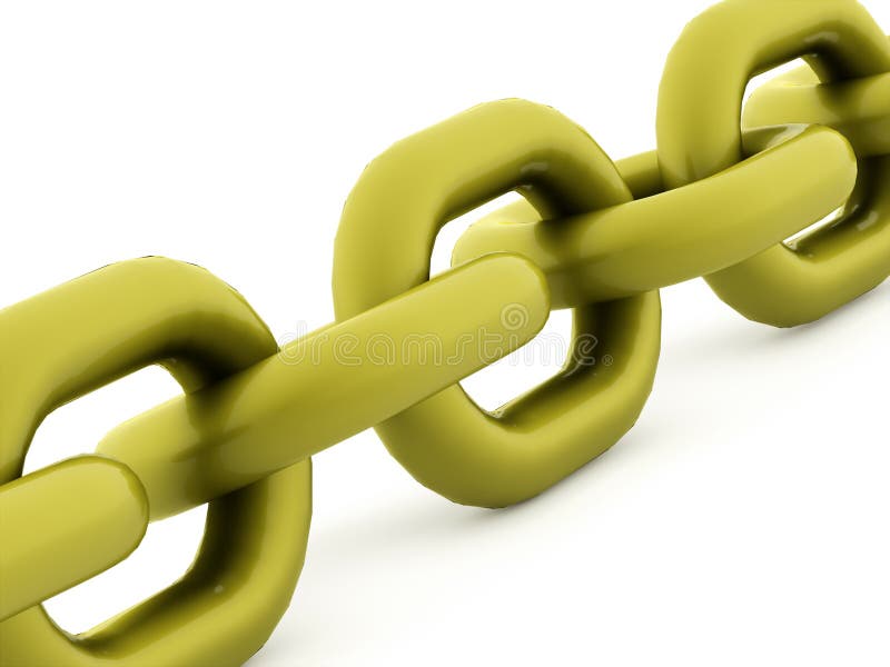 Chain Concept Rendered on White Background Stock Illustration ...