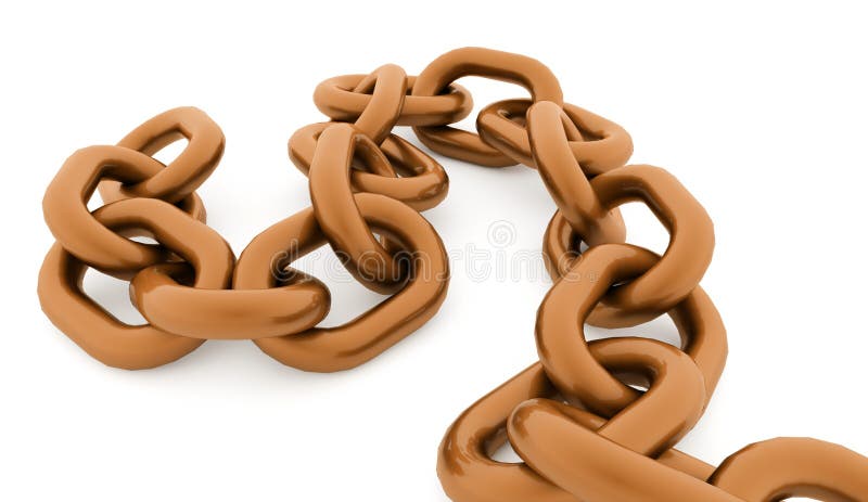 Chain Concept Rendered on White Background Stock Illustration ...