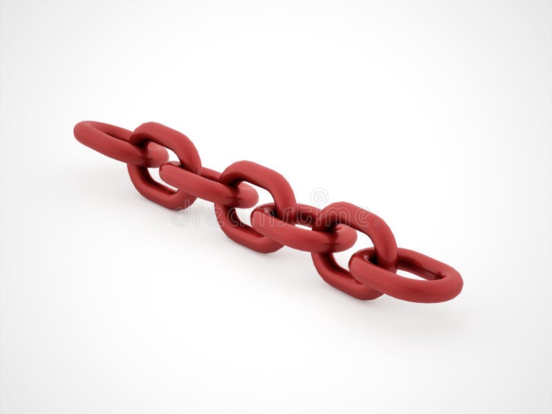 Chain Concept Rendered on White Background Stock Illustration ...