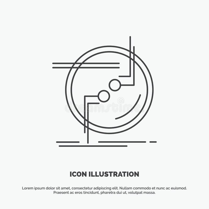 Chain, Connect, Connection, Link, Wire Icon. Line Vector Gray Symbol ...