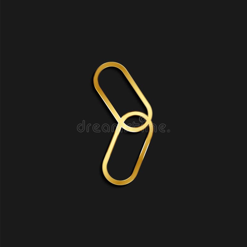Chain, Connect, Link Gold Icon. Vector Illustration of Golden Stock ...