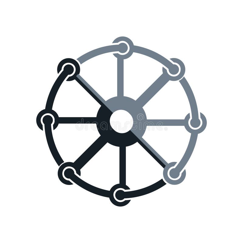 Chain Connection Circle Icon Vector Logo Template Illustration Design ...