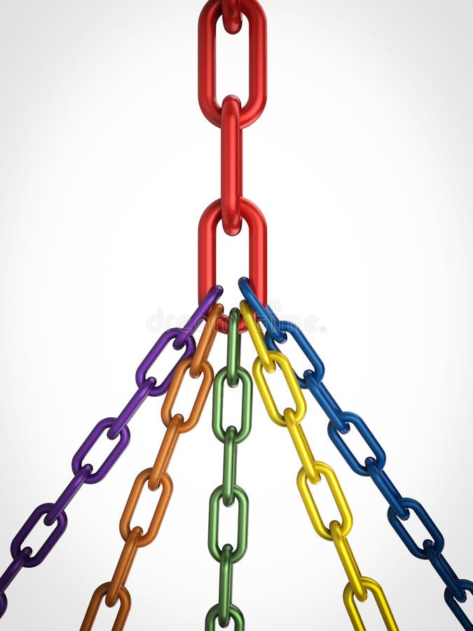 Chain connection stock illustration. Illustration of partnership - 76595246