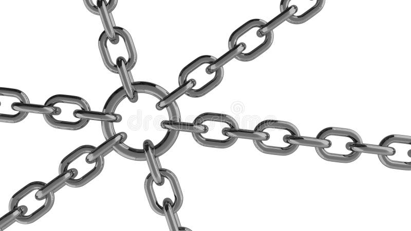 Chain Connection with Ring Safety Element Stock Illustration ...