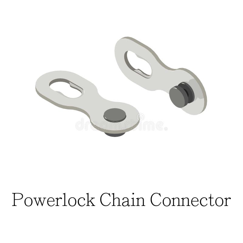 Chain Connector Icon, Isometric 3d Style Stock Vector - Illustration of ...