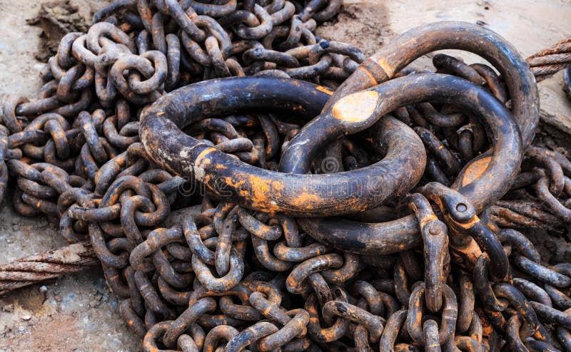 Chain in Construction Sites Stock Photo - Image of ruins, fetters ...
