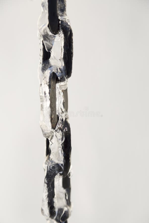 Chain Covered in Ice stock image. Image of water, micro - 66219415