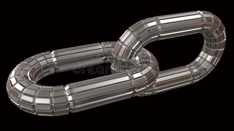 Chain 3d rendering stock illustration. Illustration of concept - 137584896