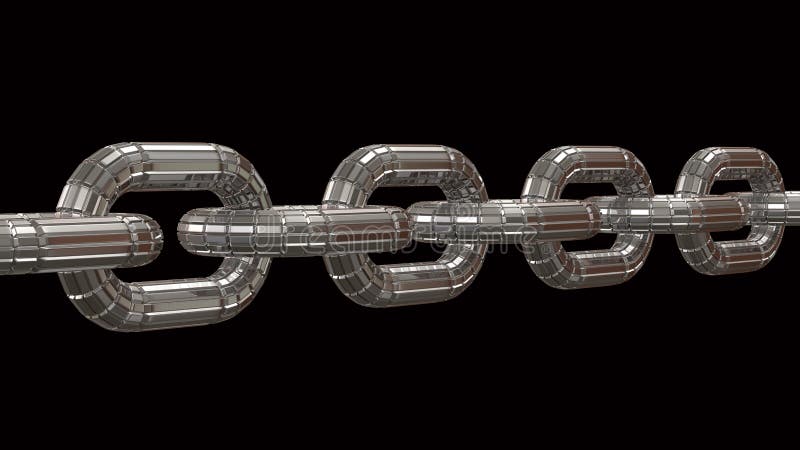 Chain 3d rendering stock illustration. Illustration of modern - 137586278