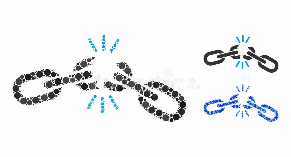 Chain Damage Mosaic Icon of Circles Stock Vector - Illustration of ...