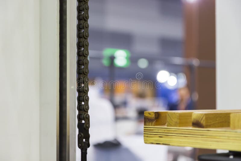 Chain in Die Cutting Machine Stock Photo - Image of closeup, industry ...