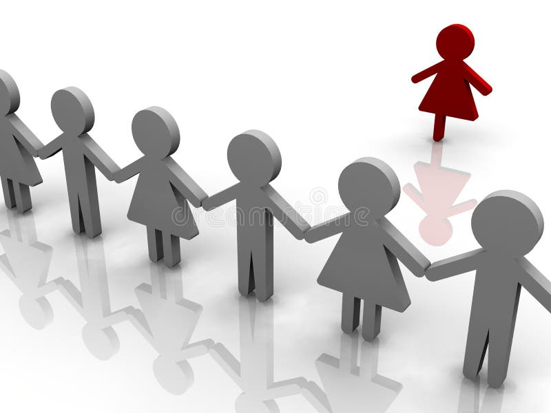 Chain of discrimination stock illustration. Illustration of company ...