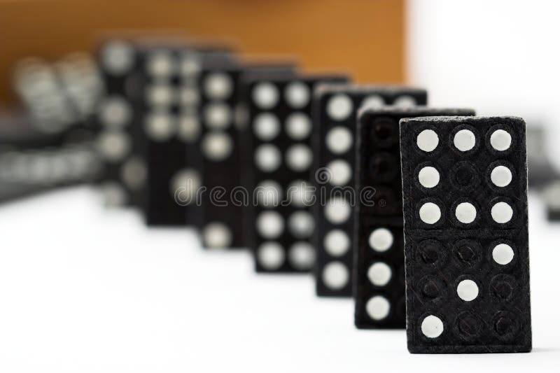 Chain of dominoes stock image. Image of chain, growth - 9441657