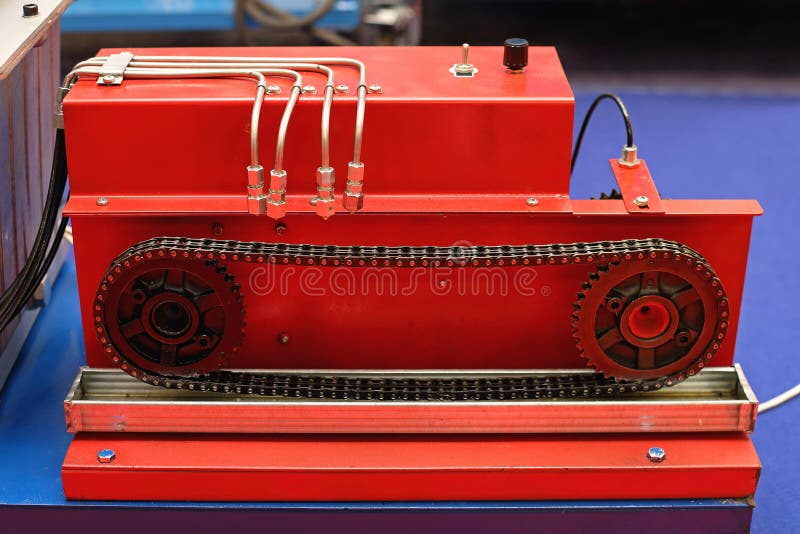 Chain Drive stock image. Image of automated, production - 110643203