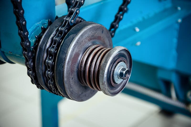 Chain Drive, Drive Element of Braiding Machine. Stock Photo - Image of ...
