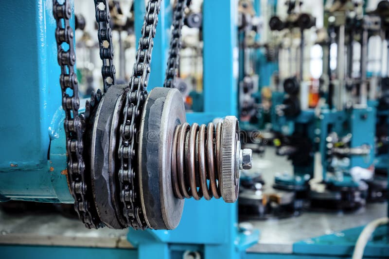 Chain Drive, Drive Element of Braiding Machine. Stock Photo - Image of ...
