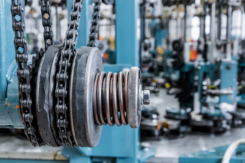 Chain Drive, Drive Element of Braiding Machine. Stock Photo - Image of ...