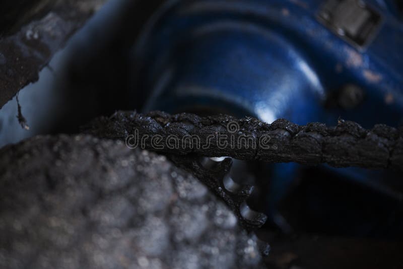 Chain with Electric Motor and Roller Stock Photo - Image of engineering ...