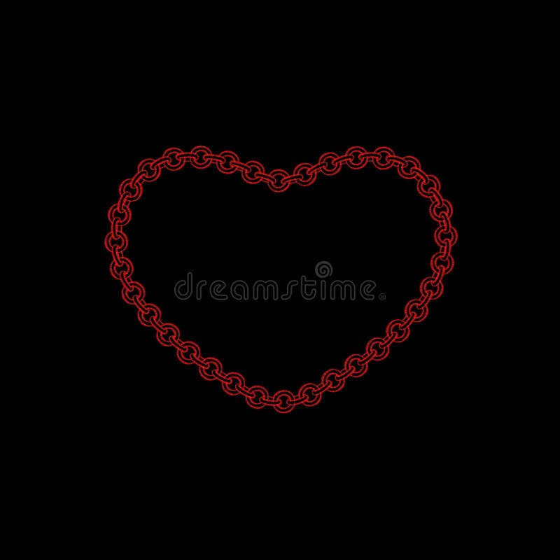 Heart Chain Link Drawing Stock Illustrations – 57 Heart Chain Link ...