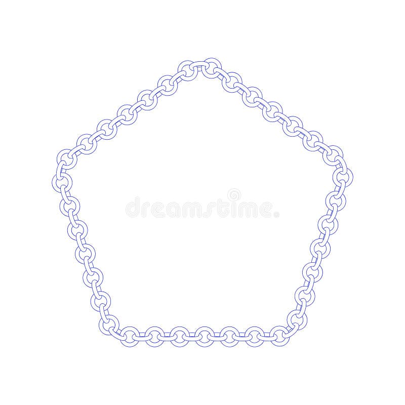 Pentagon Chain Symbolic Concept Design Stock Illustration ...