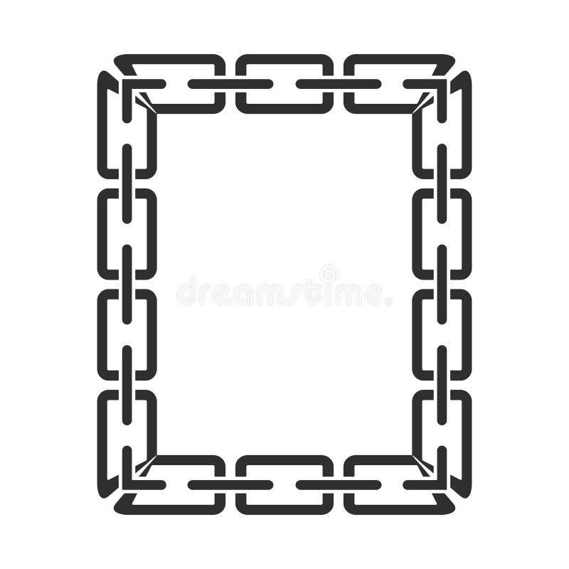 Chain Rectangle Frame Icon Stock Illustrations – 102 Chain Rectangle ...
