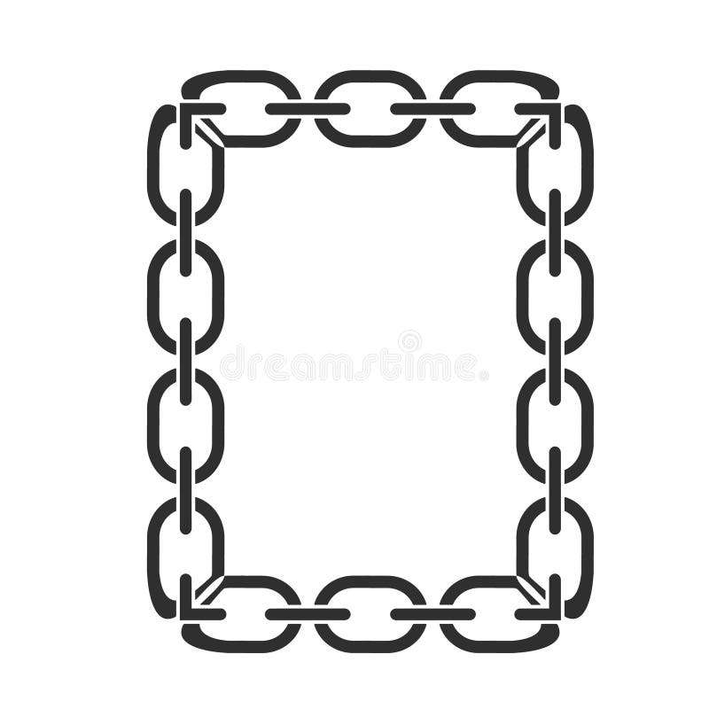 Chain Rectangle Frame Icon Stock Illustrations – 102 Chain Rectangle ...