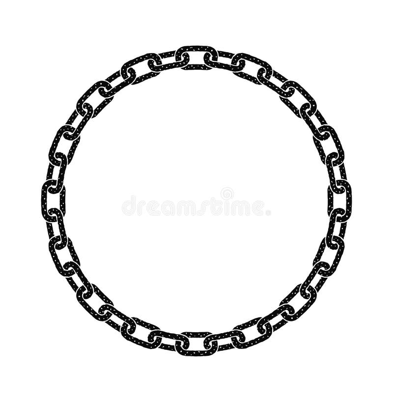 Black Round Chain Border Frame Stock Illustrations – 1,028 Black Round ...
