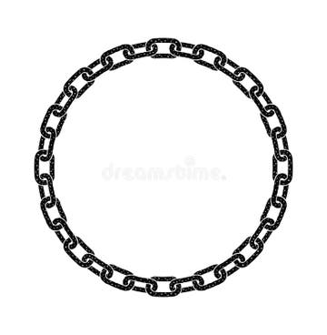 Black Round Chain Border Frame Stock Illustrations – 1,028 Black Round ...