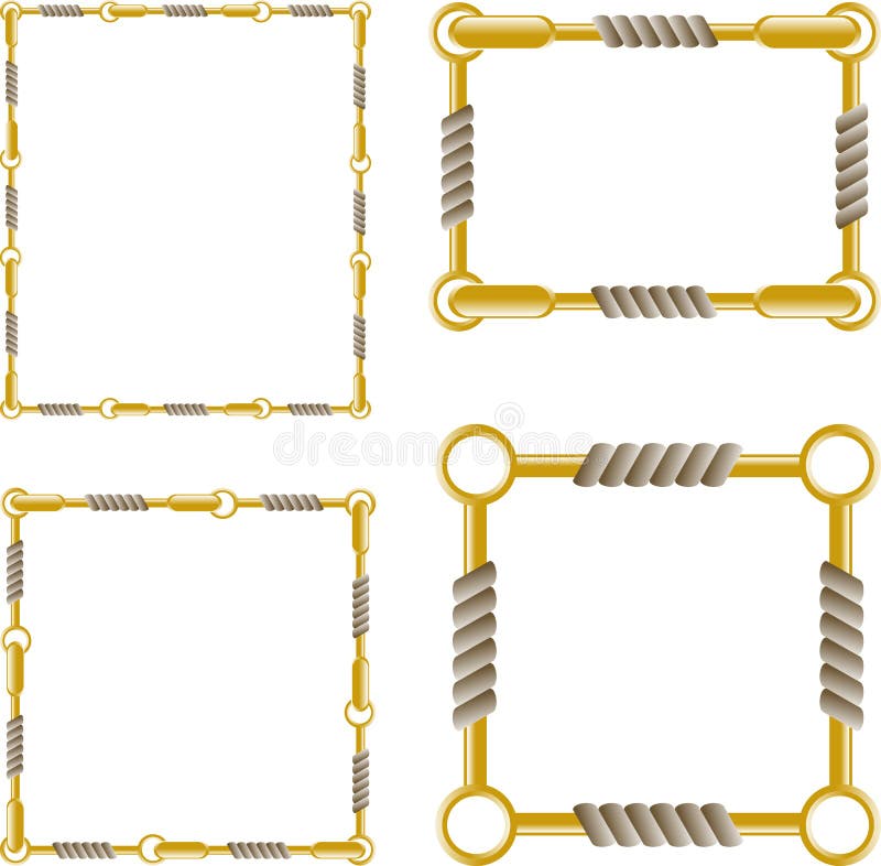 Chain frames stock vector. Illustration of rope, pattern - 66130274