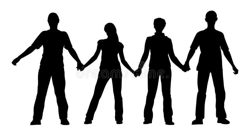 Human people chain vector stock vector. Illustration of hold - 8957931
