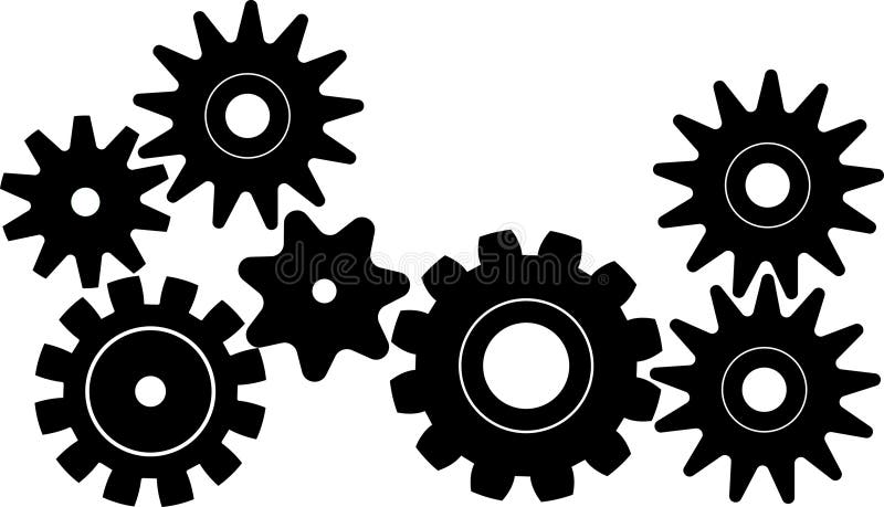 Chain Gear Algorithms Black, Multiple Gear Chain Cycle, Moving Gear ...