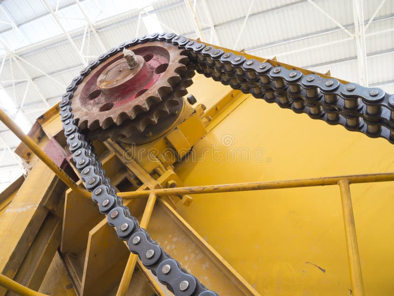 Chain with gear stock photo. Image of machine, motor - 30984014