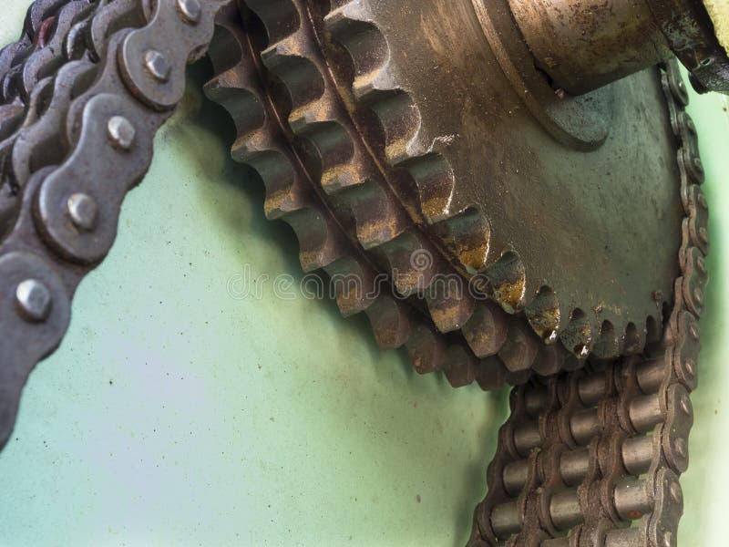 Chain with gear stock photo. Image of ideas, chain, design - 30984234