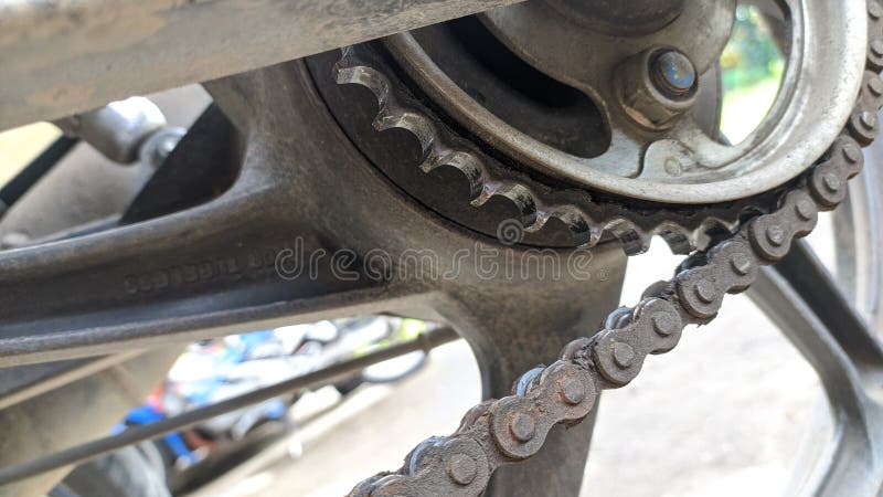 Chain Gear Set Motor Bike stock image. Image of gear - 351732367