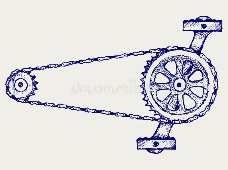 Chain gears stock vector. Illustration of bicycle, gearing - 30886039