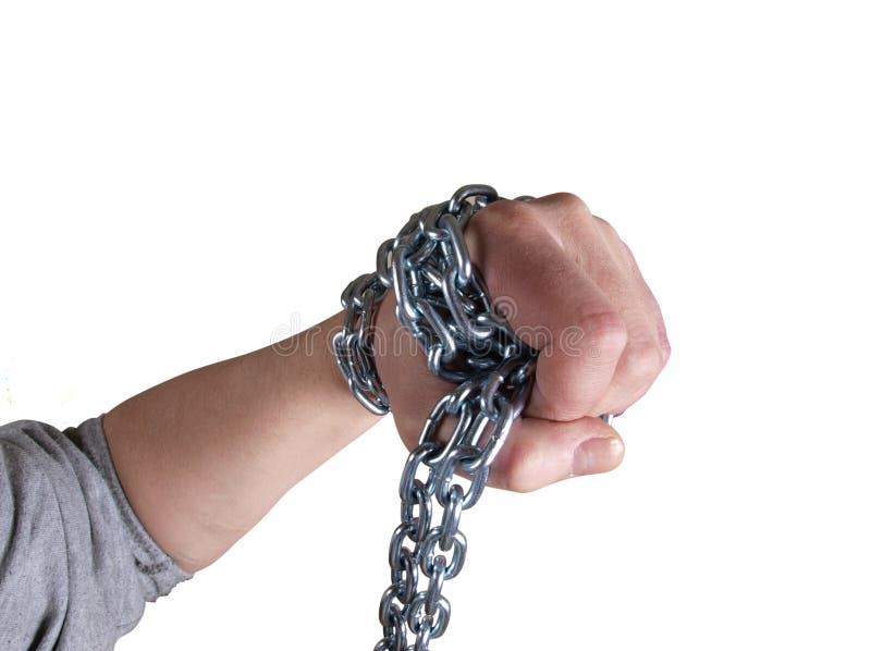 Hand in chain stock photo. Image of lock, handcuffs, concepts - 24055194