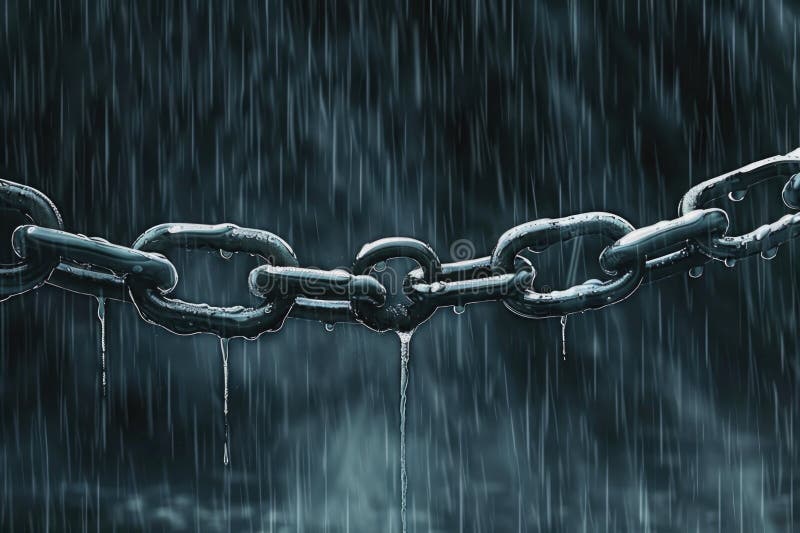 A Chain that Has Been Chained To the Ground. Suitable for Industrial ...