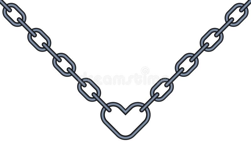 Chain and heart stock vector. Illustration of valentine - 274796941