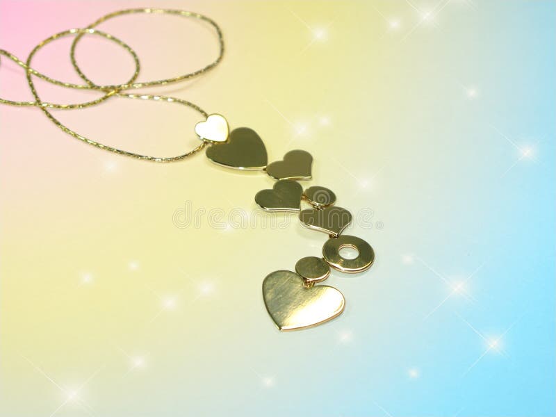 Chain with hearts stock image. Image of patches, light - 11965037
