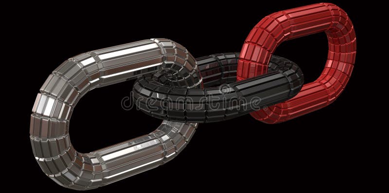 Chain 3d rendering stock illustration. Illustration of element - 137586120