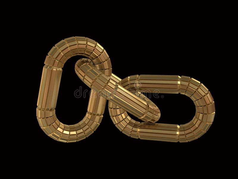 Chain 3d rendering stock illustration. Illustration of metallic - 137587587