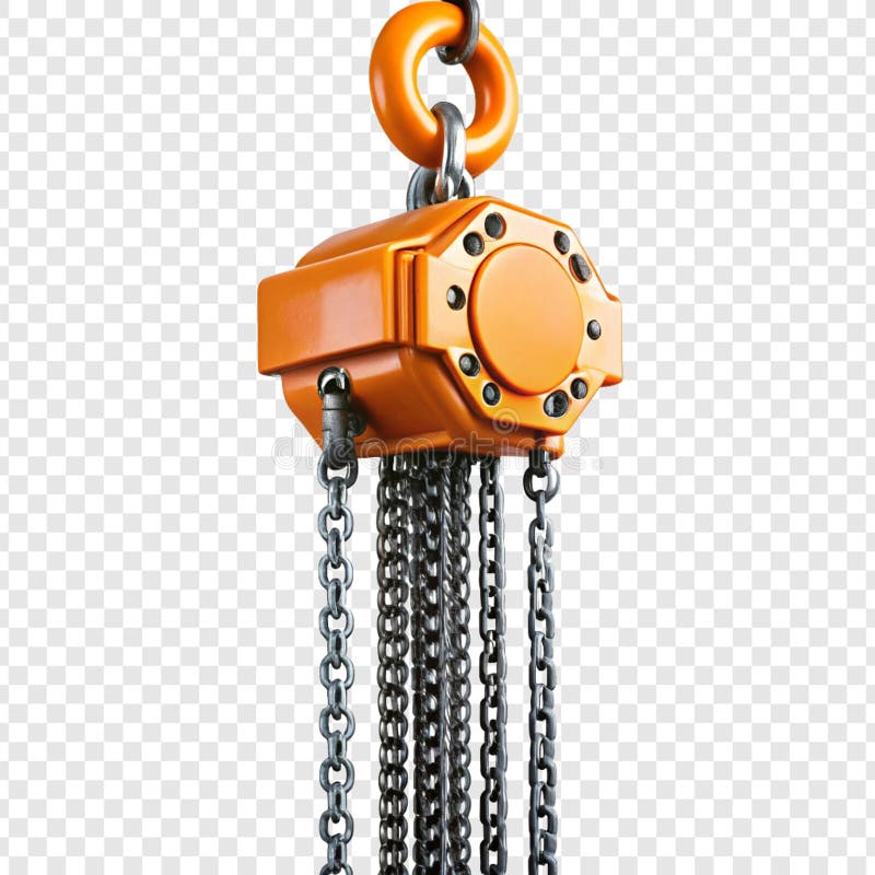 Chain Hoist Isolated on Transparent Background Stock Illustration ...
