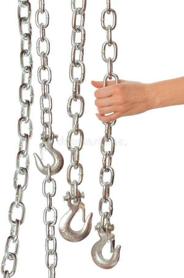 Chain with a hook stock photo. Image of breaking, material - 18060276